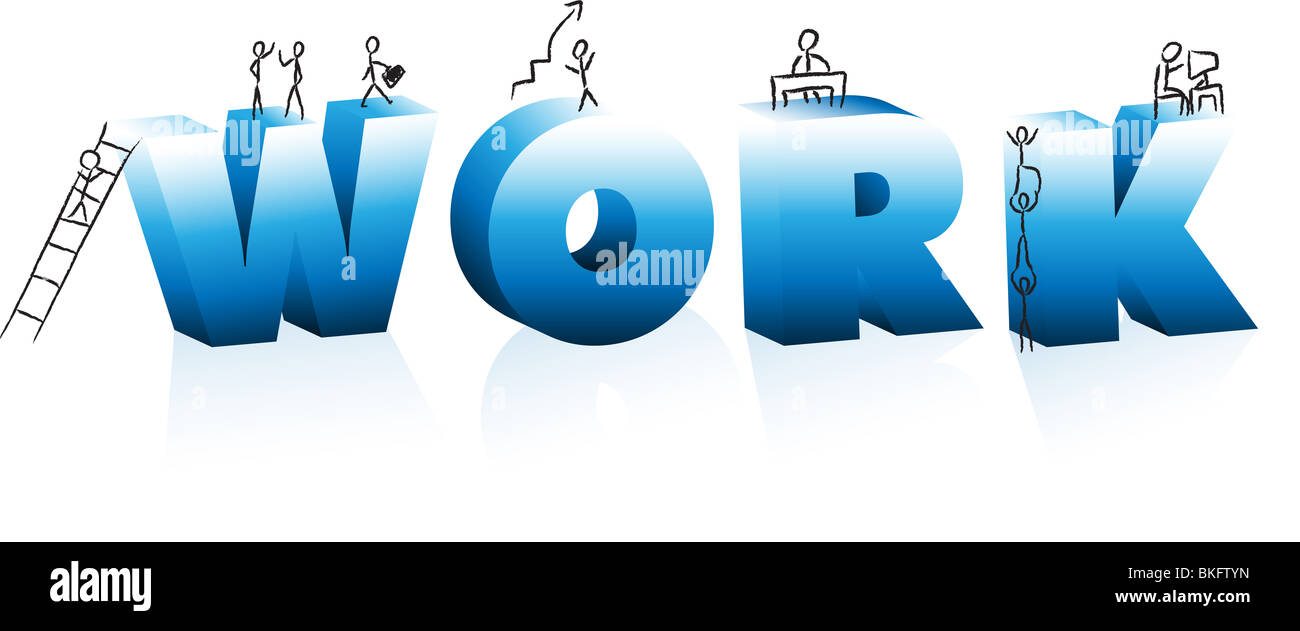 Doodle Cartoons Climbing Word Work Stock Photo - Alamy