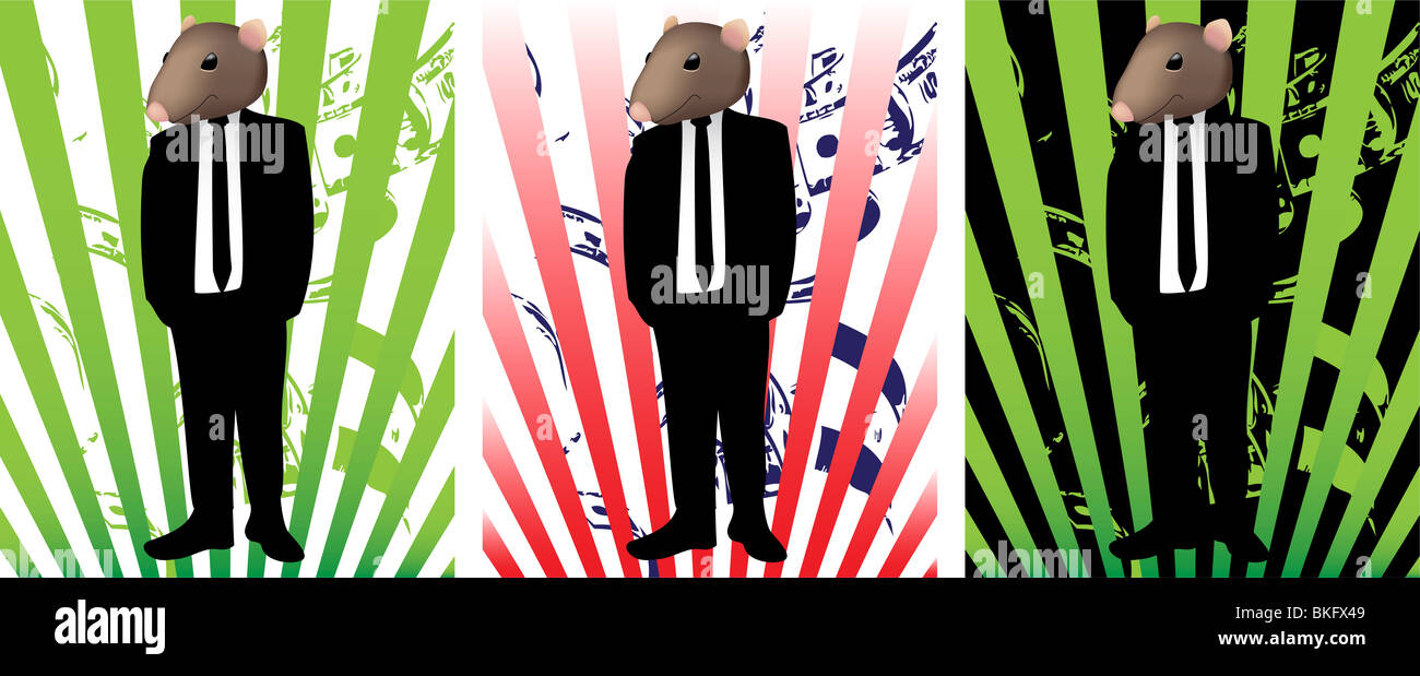 Rat face in suit representing corruption Stock Photo - Alamy