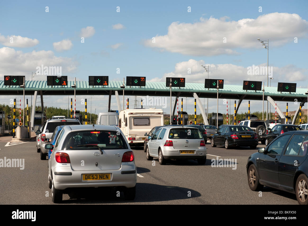 M6 Toll Road payment booths UK Stock Photo - Alamy