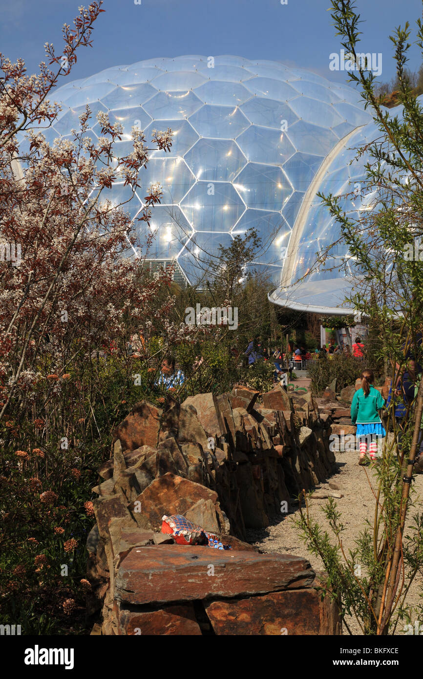 Dome in Eden Project gardens Cornwall England Stock Photo - Alamy