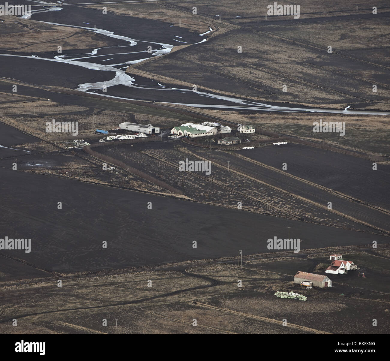 Ash fall from Eyjafjallajokull Volcano Iceland, that started on April ...