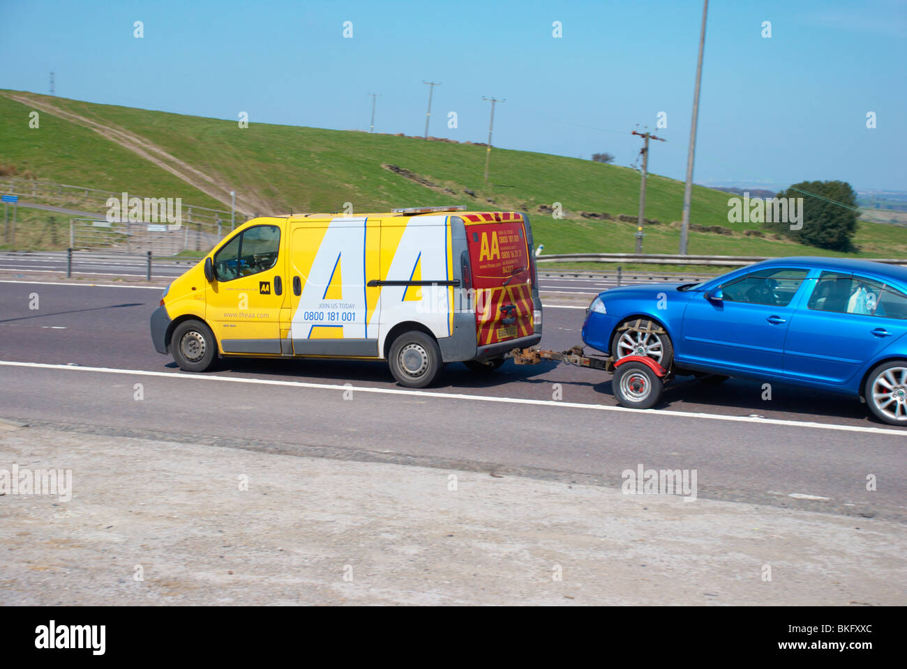 Aa recovery vehicle towing car hi-res stock photography and images - Alamy