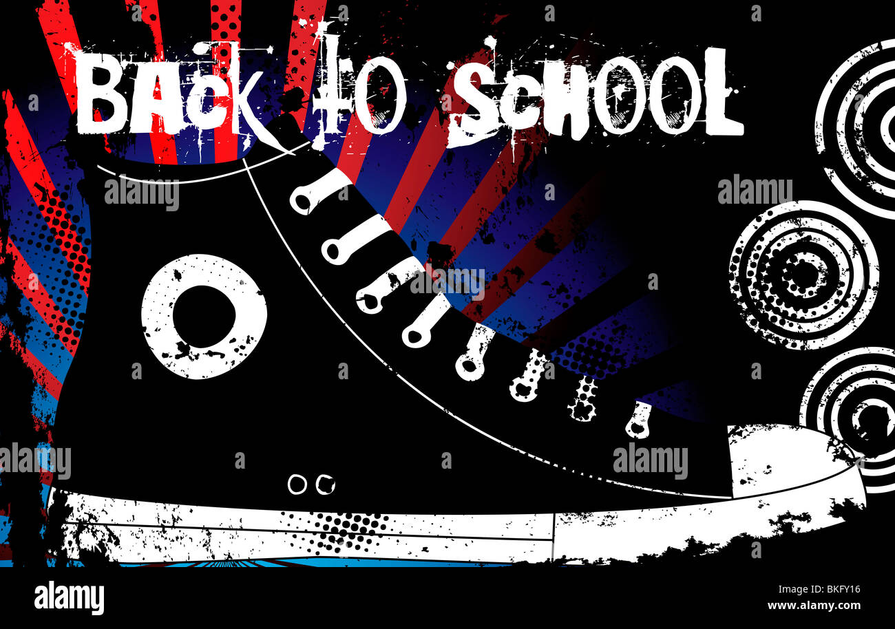 Back to School Sneaker with United States of America Background Stock ...