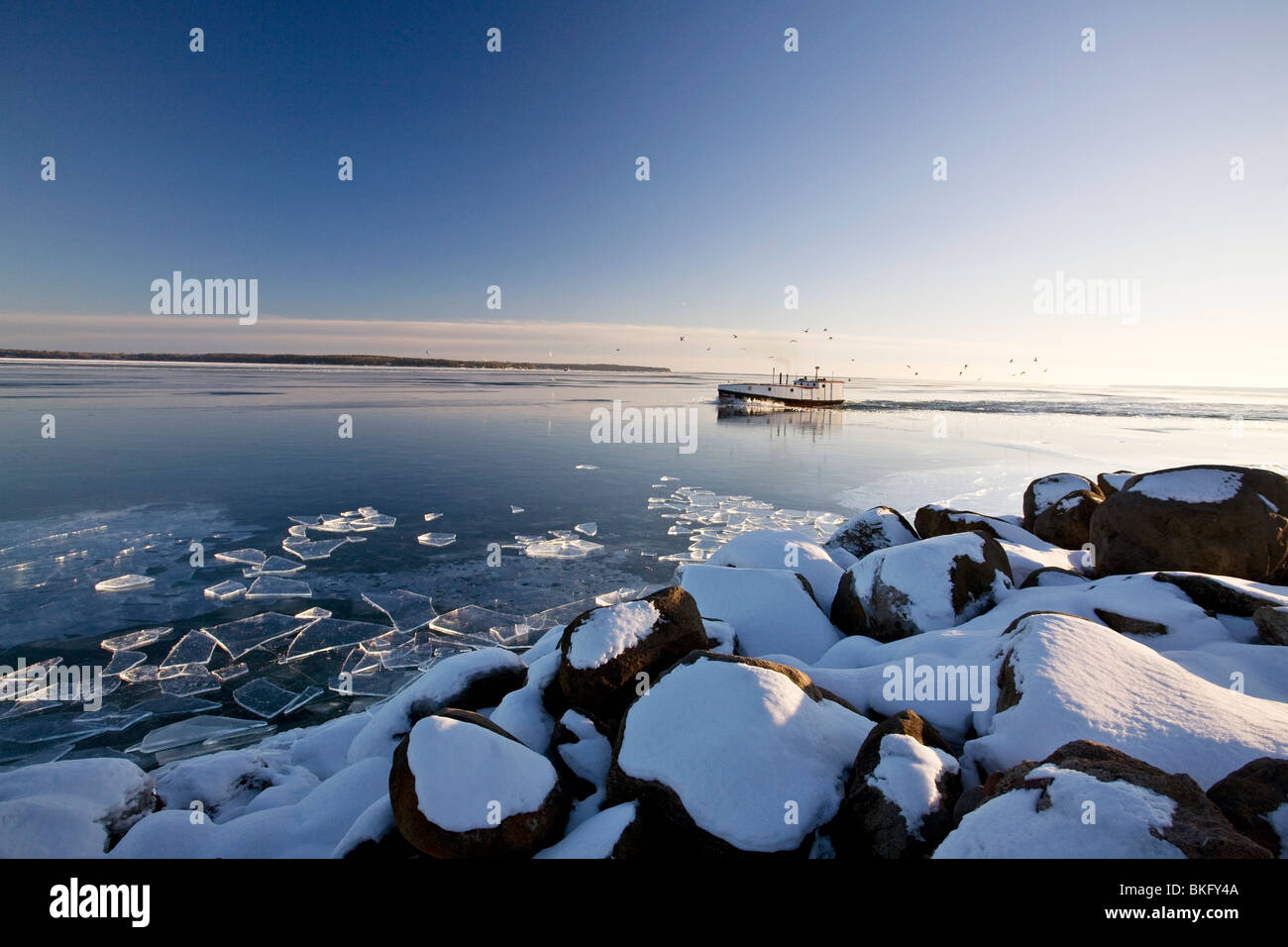Lake Superior in Winter Stock Photo - Alamy