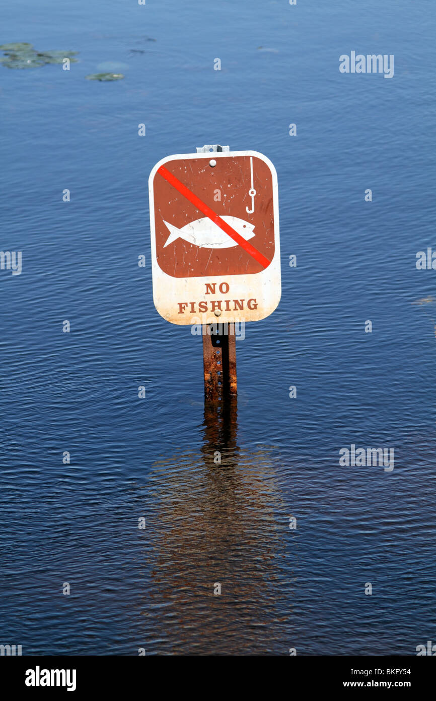 No Fishing Sign Stock Photo - Alamy