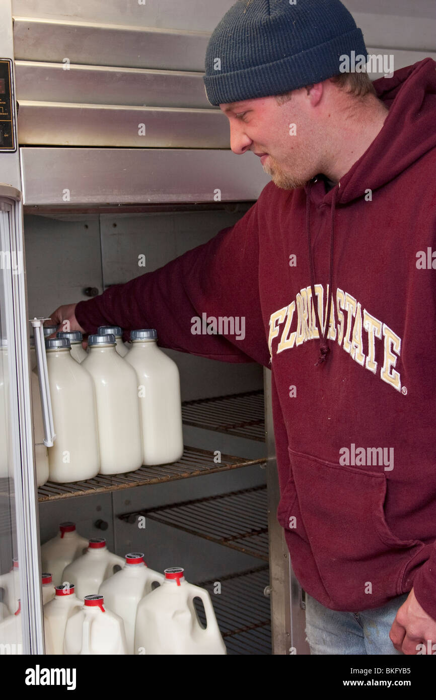 Caucasian male milk bottles hi-res stock photography and images - Alamy