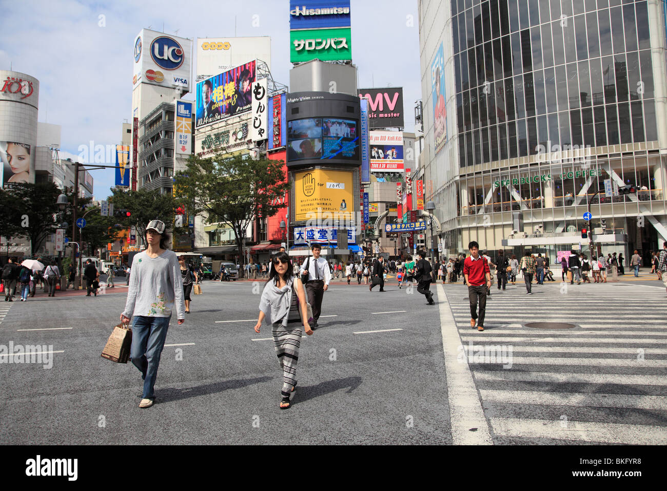 Shibuya crossing crosswalk Tokyo Japan Asia Stock Photo - Alamy