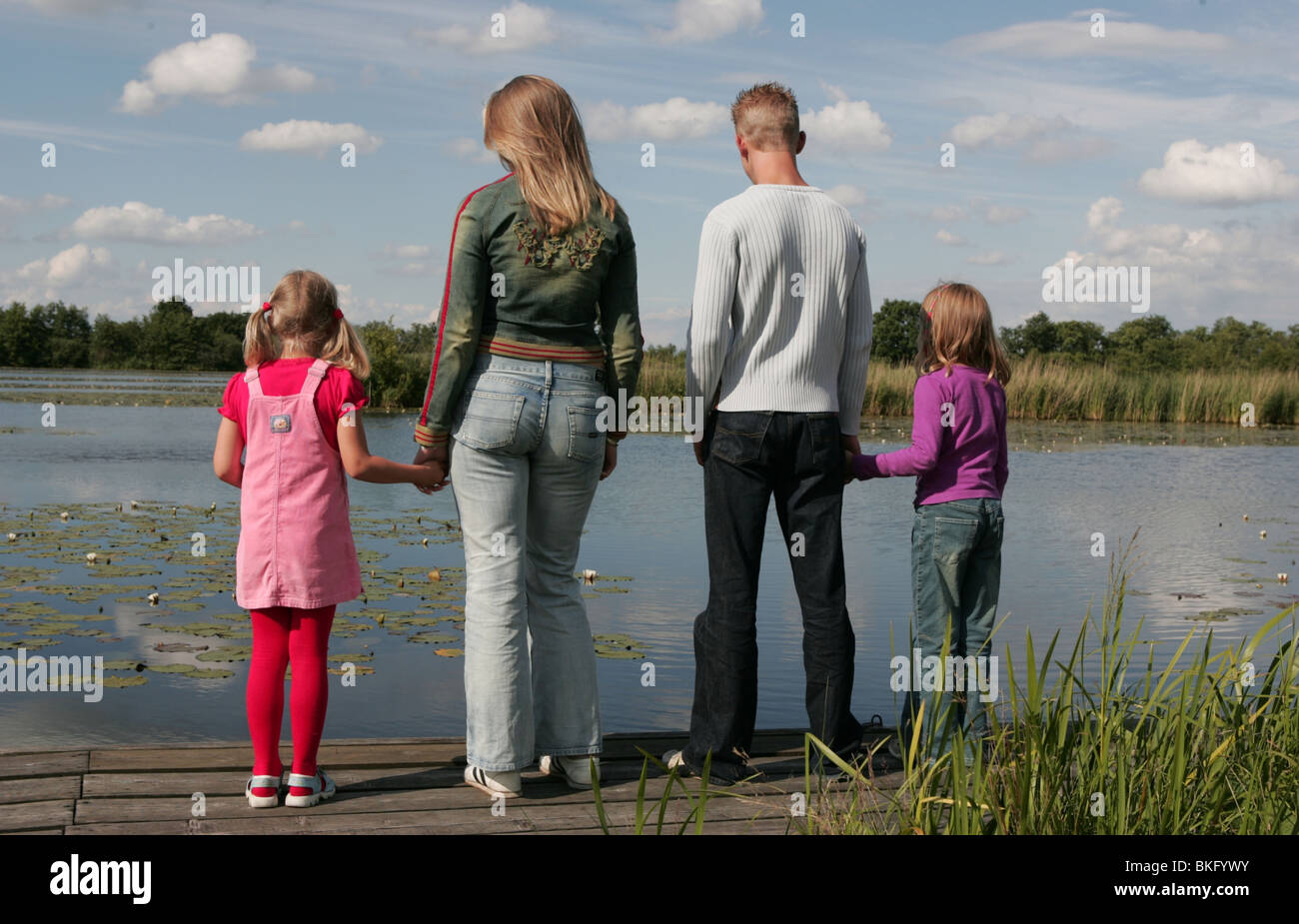 Siblings standing pool hi-res stock photography and images - Alamy