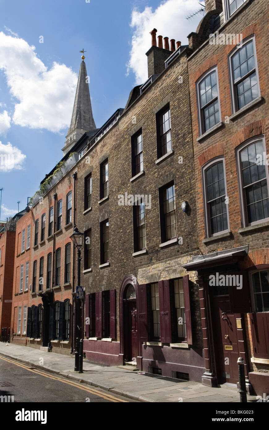 Spitalfields London Uk. Georgian town houses. "Wilkes Street" London ...