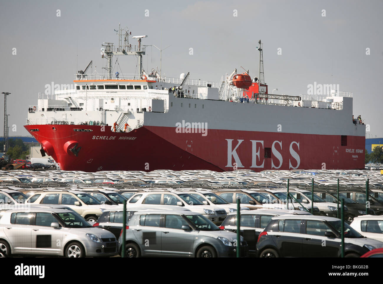 Car Carrier of the Short-Sea-Reederei KESS, Bremerhaven, Germany Stock ...