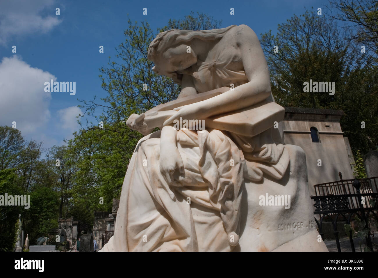 Frederic Chopin Memorial Sculpture on Tomb in Pere Lachaise Cemetery ...