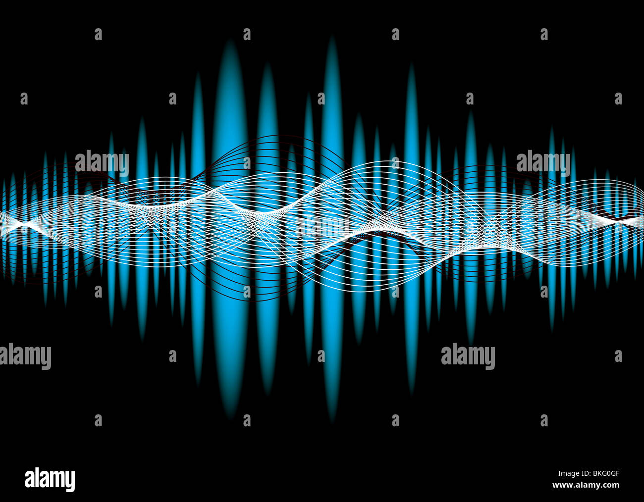 Musical Sound Background Effect Teal Music Background Stock