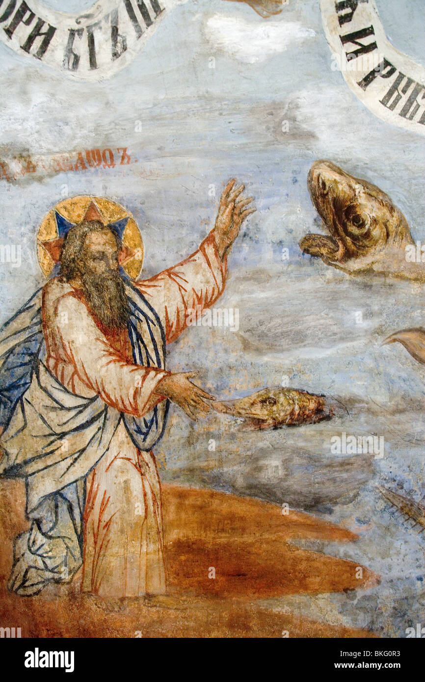 Russia,Golden Ring,Uglich,Kremlin,frescos,Church of St Demetrius-on-the ...