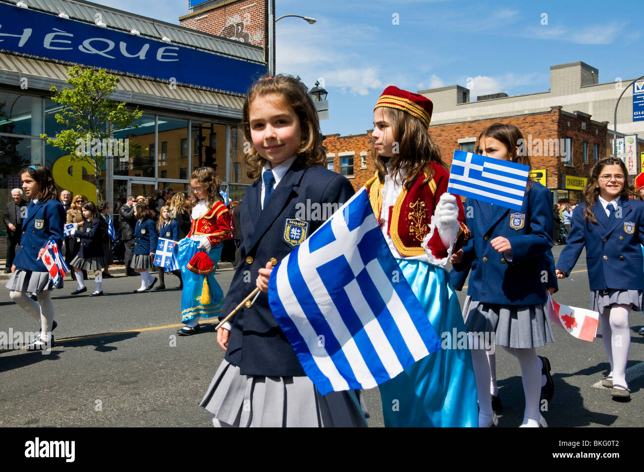 Greek parade to celebrate the independence of Greece in Montreal Canada ...