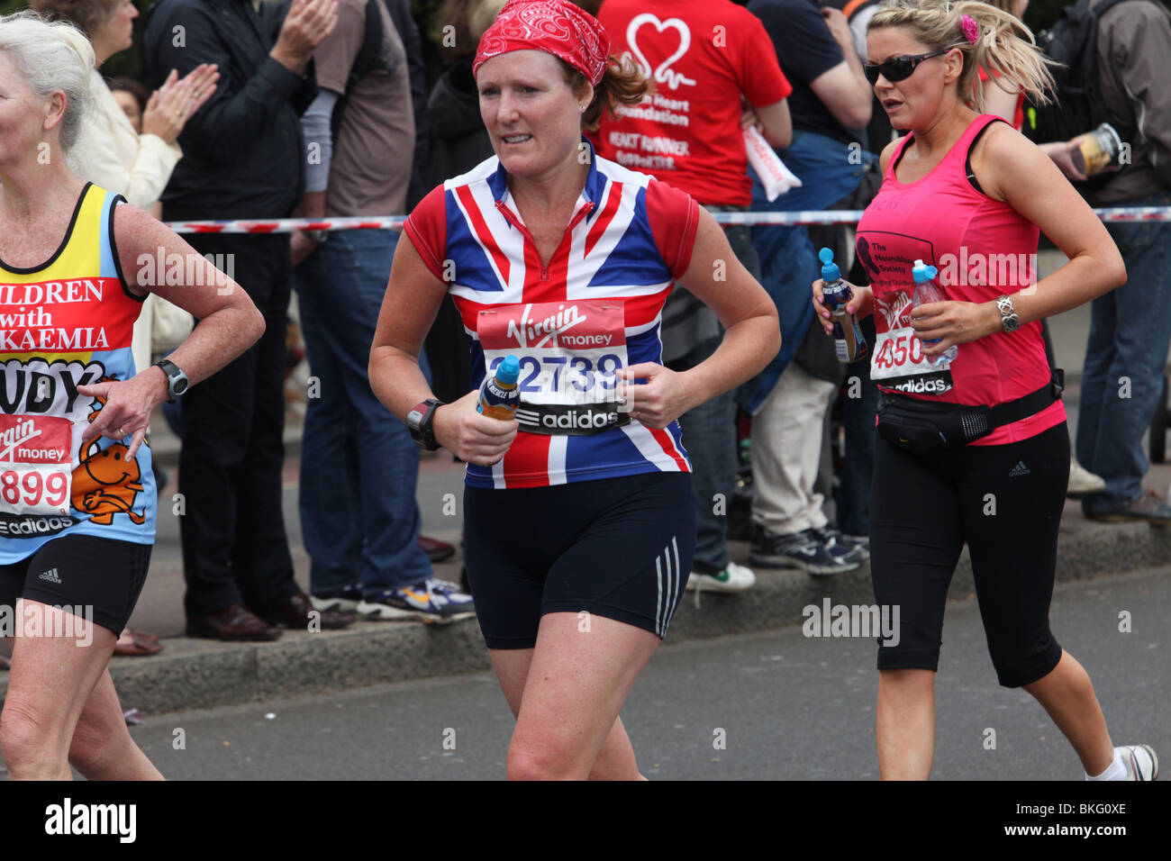 Runners compete in the London Marathon 2010. Photos taken on the north ...