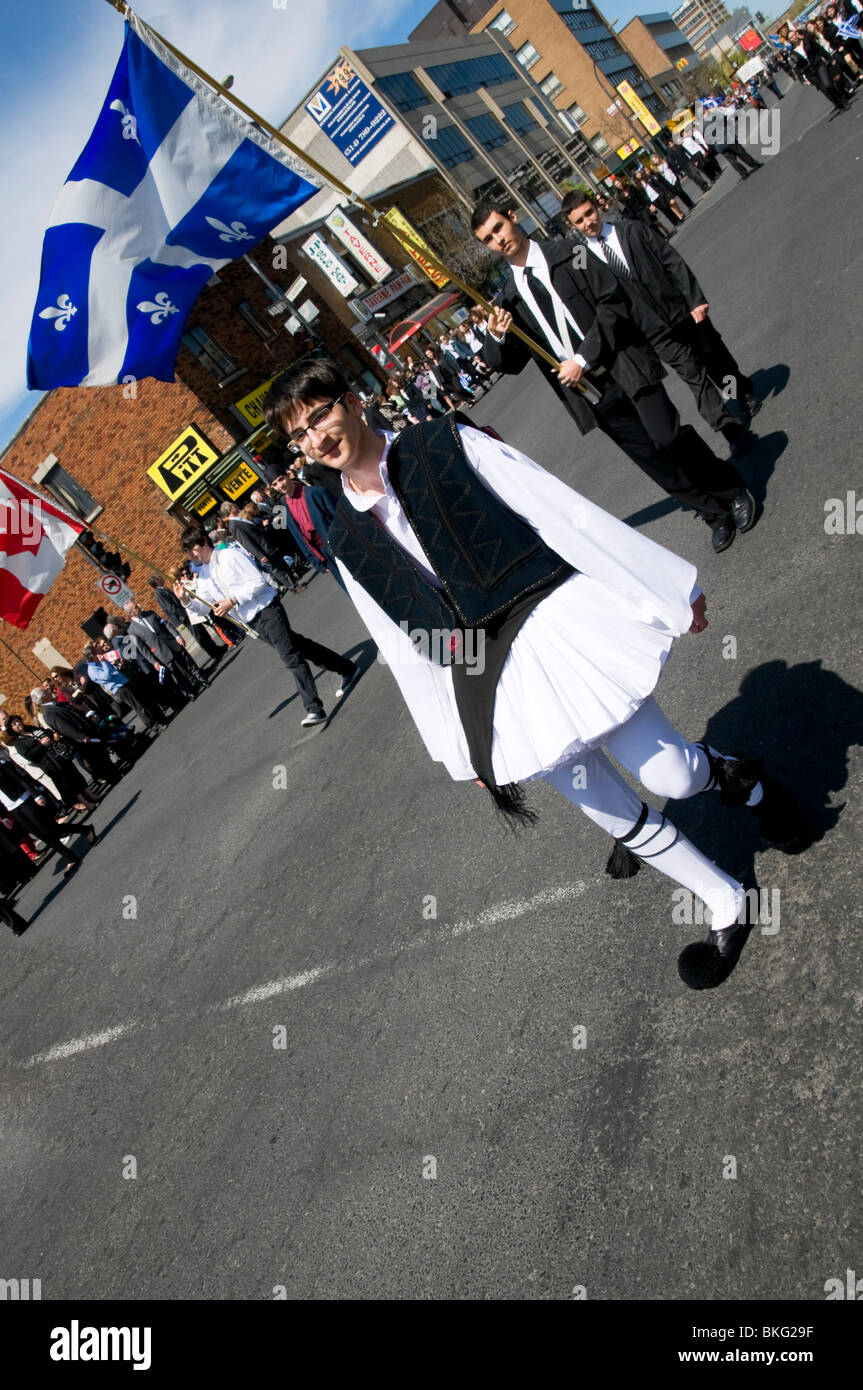 Greek parade to celebrate the independence of Greece in Montreal Canada ...