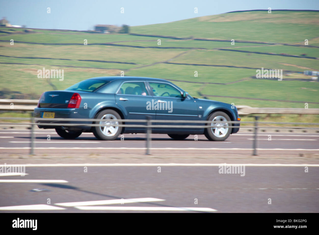 Car on the M62 Stock Photo - Alamy