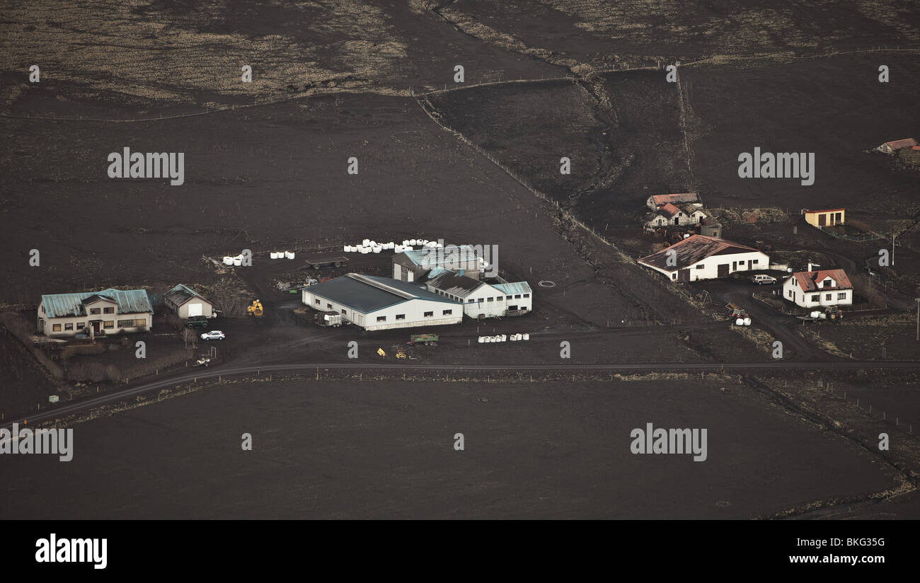 Ash fall from Eyjafjallajokull Volcano Iceland, that started on April ...
