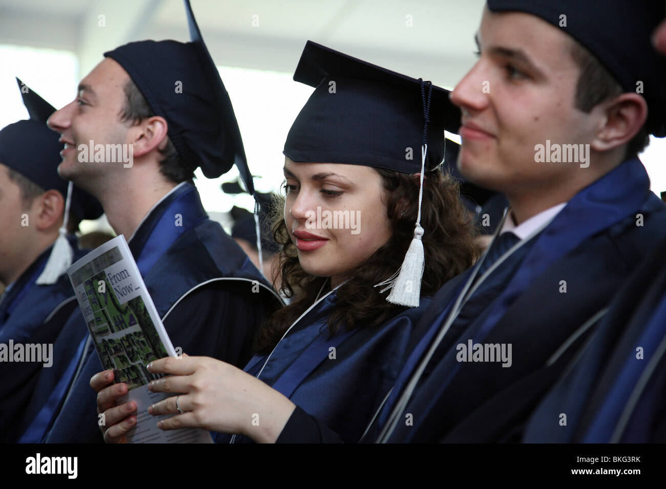 Students at a graduation ceremony, Jacobs University Bremen, Germany ...