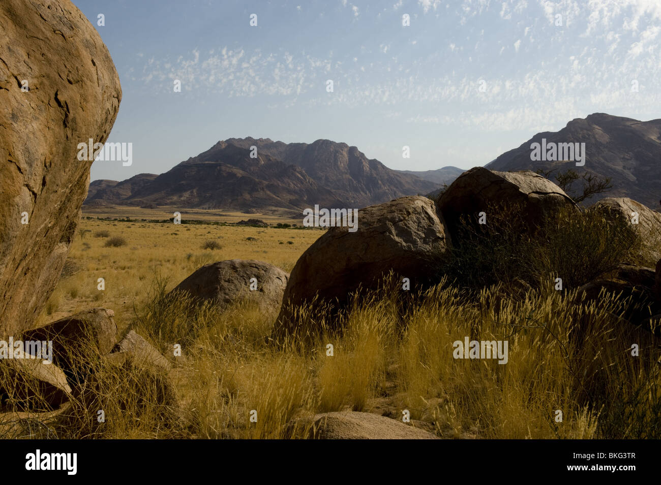 View of the Brandberg mountain range (the highest in Namibia Stock ...