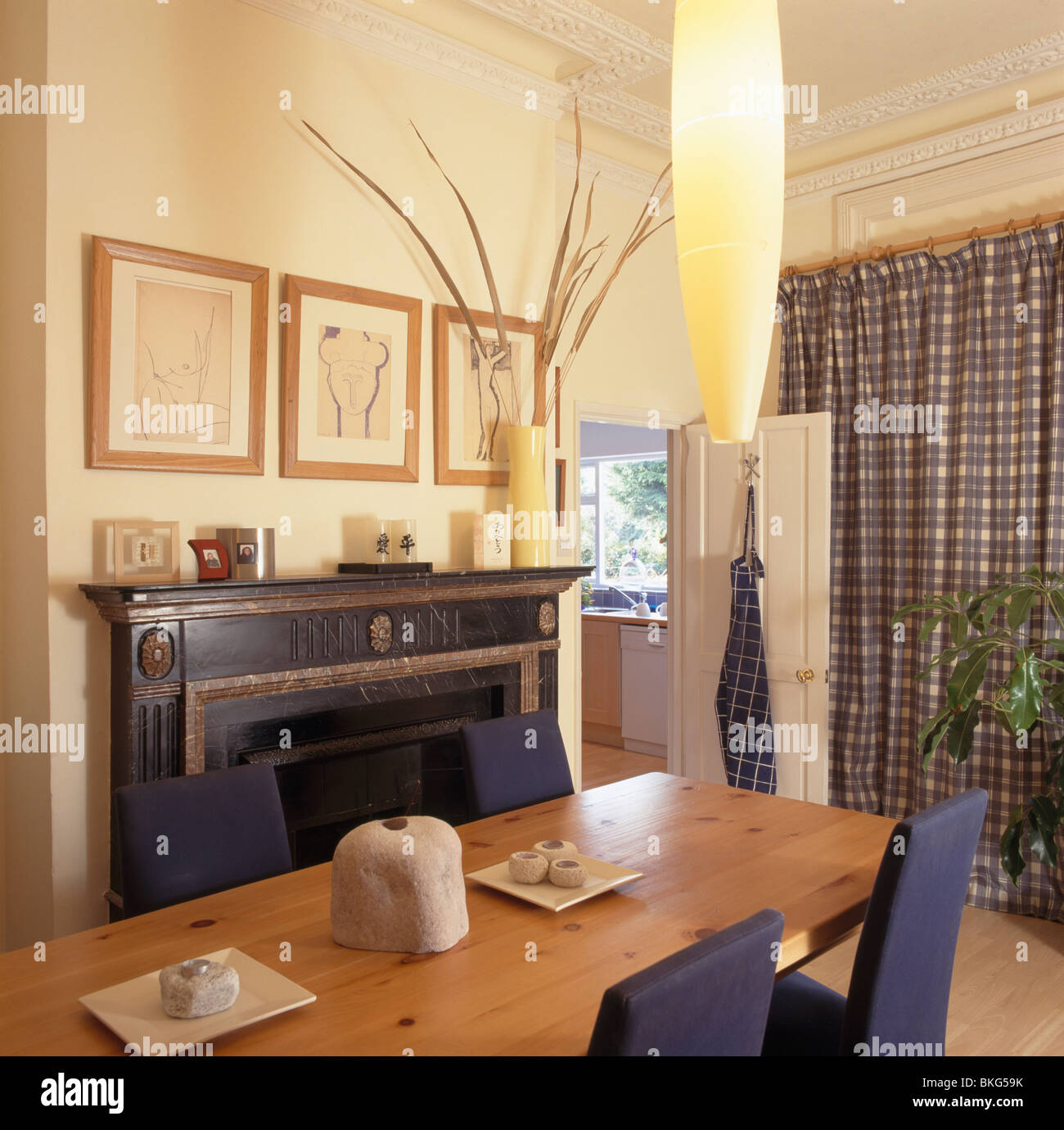 Black And Cream Dining Room