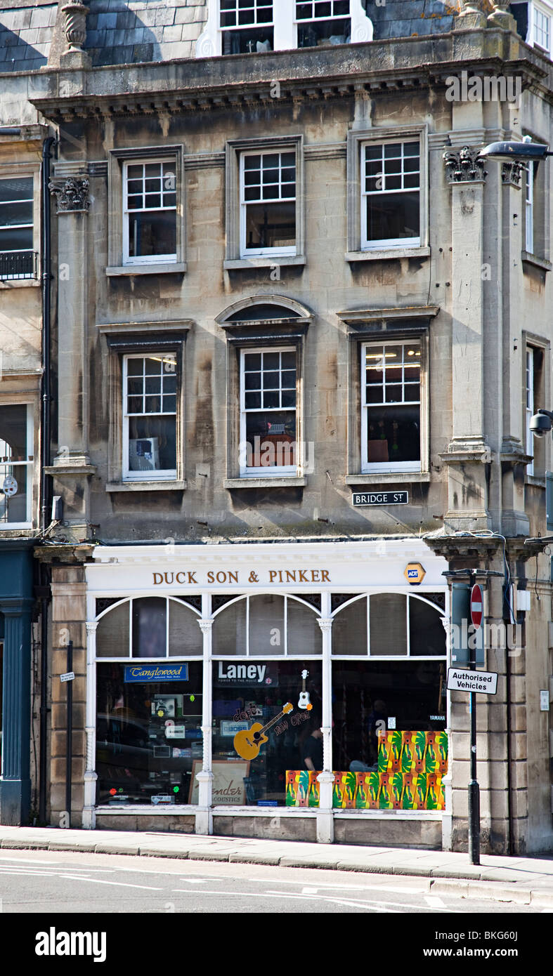 Duck Son & Pinker music shop window Bath England UK Stock Photo - Alamy