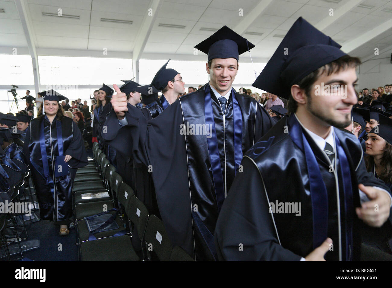 Graduation ceremony at the Jacobs University Bremen, Germany Stock ...