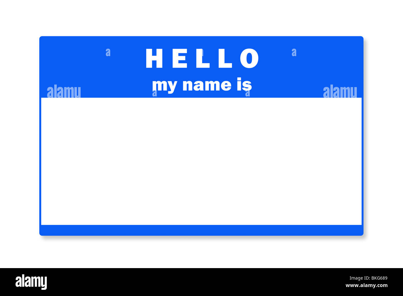 Blank name badge hi-res stock photography and images - Alamy