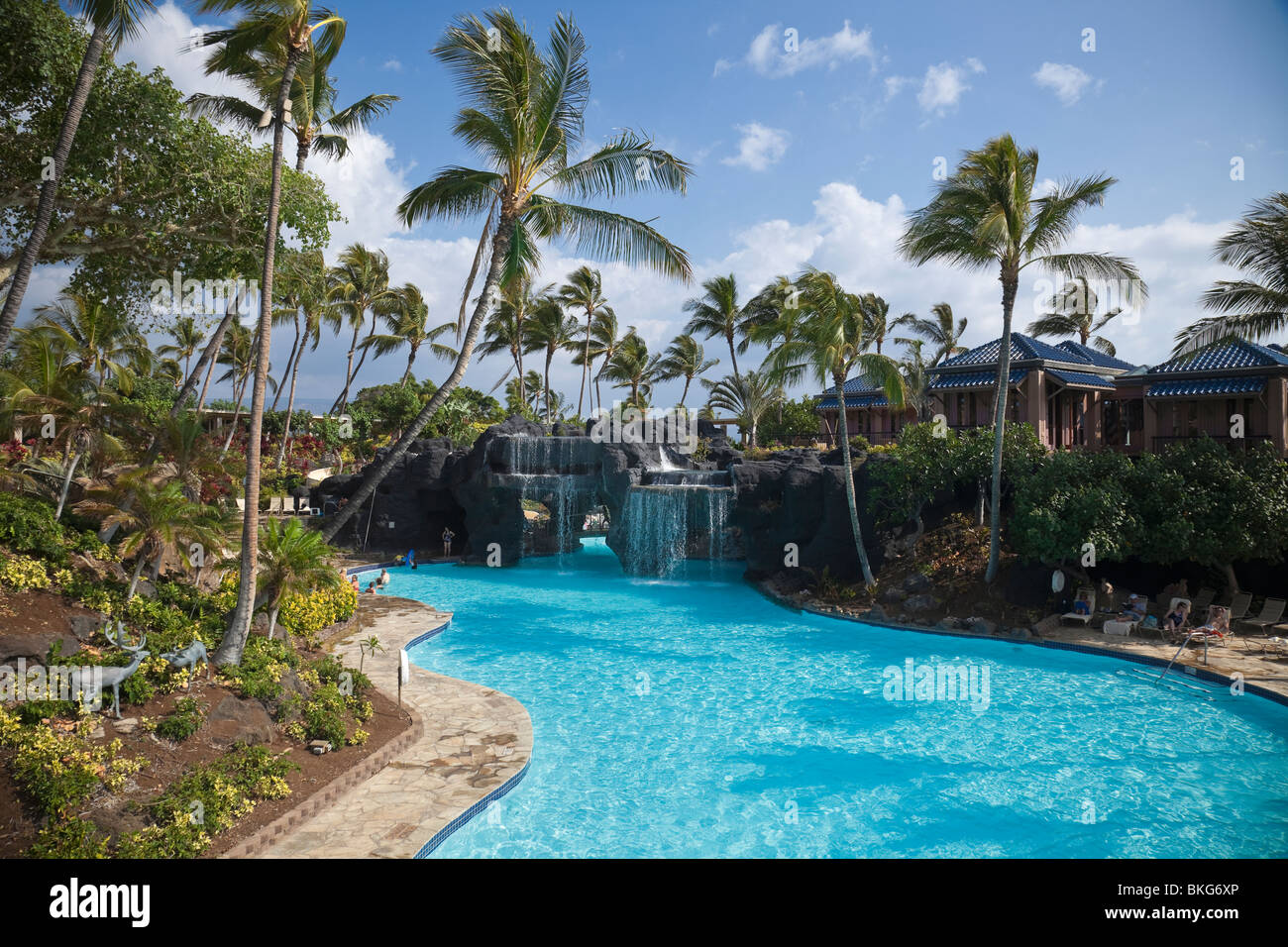 Outdoor pool at luxury resort in Hawaii Stock Photo - Alamy