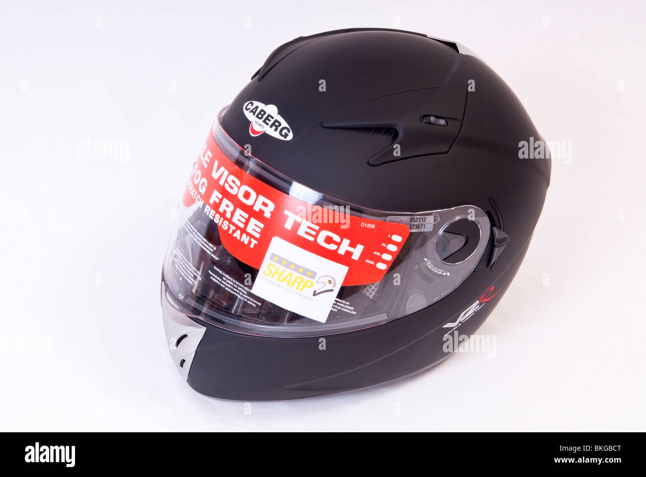 Matt Black Motorcycle Crash Helmet Stock Photo - Alamy