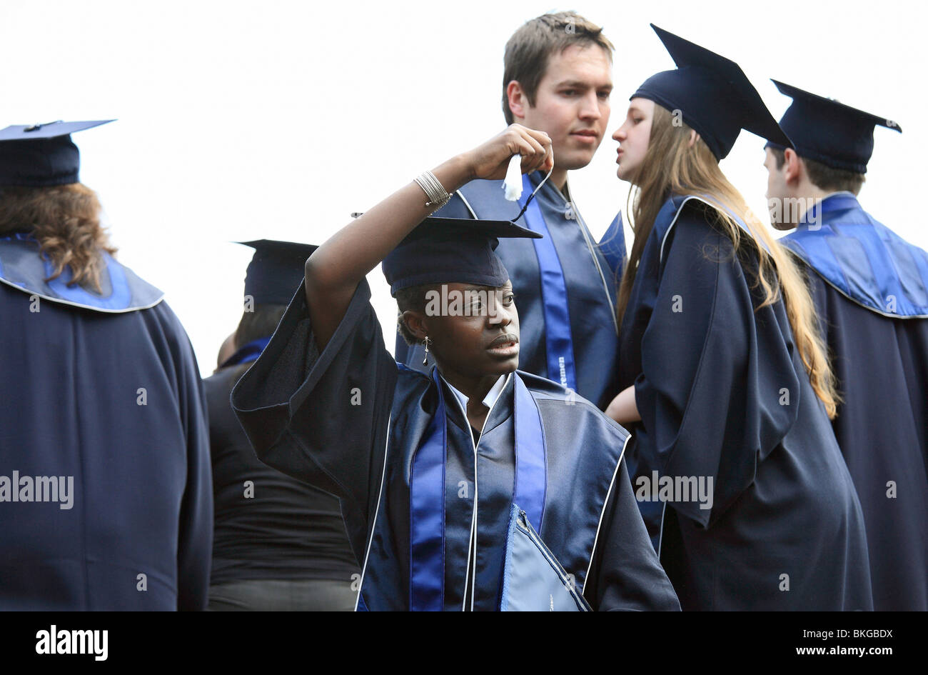 Happy university students enjoying graduation hi-res stock photography ...