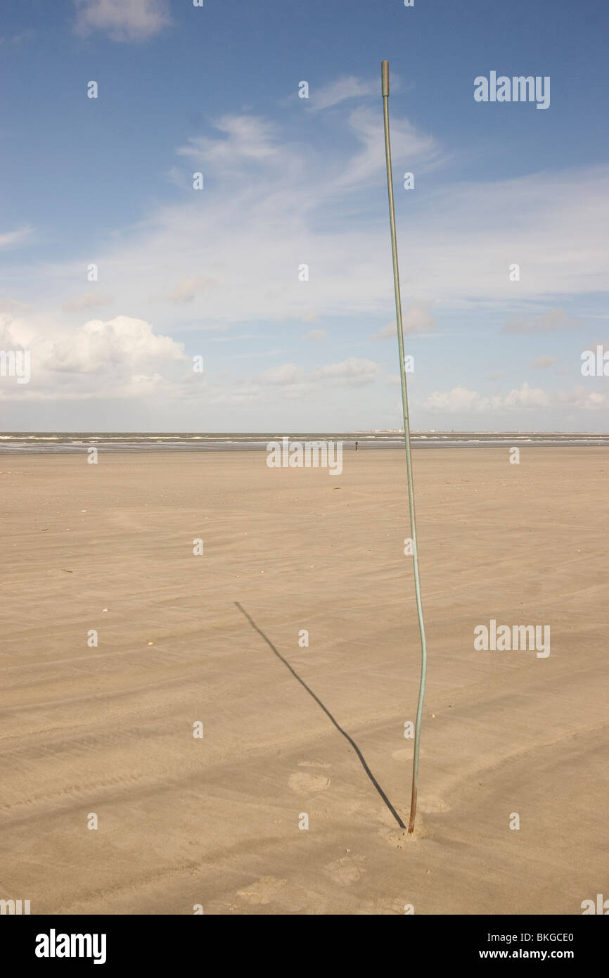 An old lightning conductor made of copper now stands at the beach as ...