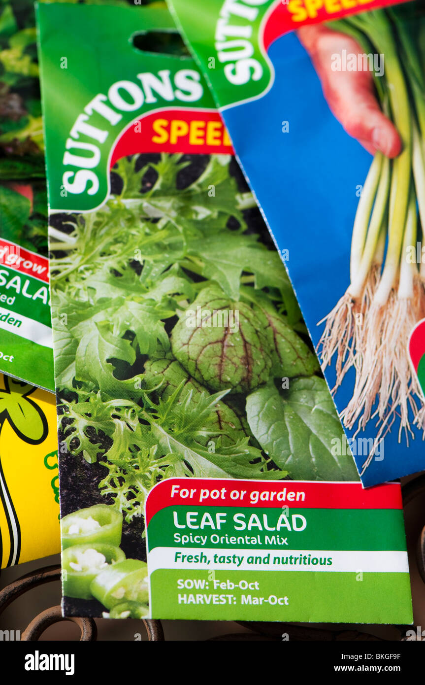 A selection of packets of vegetable seeds Stock Photo - Alamy