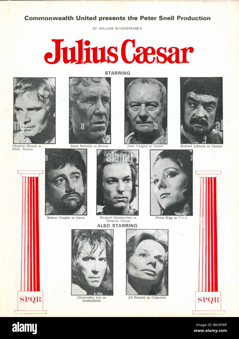 JULIUS CAESAR -1969 POSTER Stock Photo - Alamy