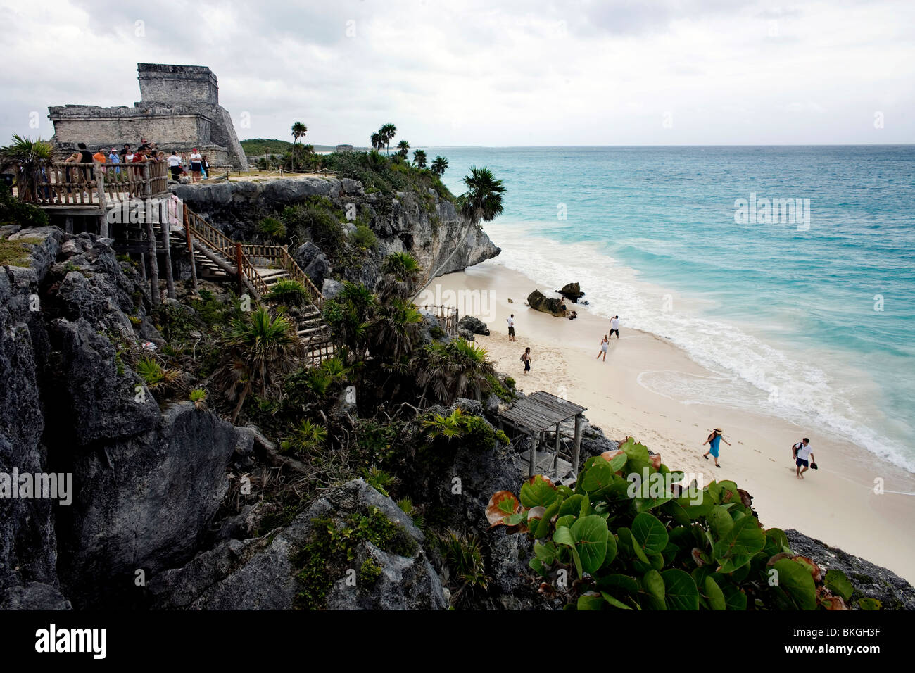 Tulum castle beach hi-res stock photography and images - Alamy