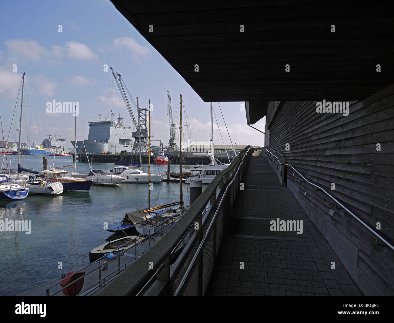 Falmouth Cornwall Uk view from Maritime Museum walkway Stock Photo - Alamy