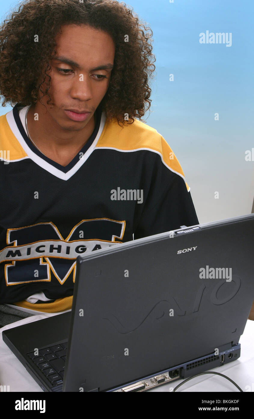 Young man laptop work Stock Photo - Alamy Young man laptop work Stock Photo - Alamy