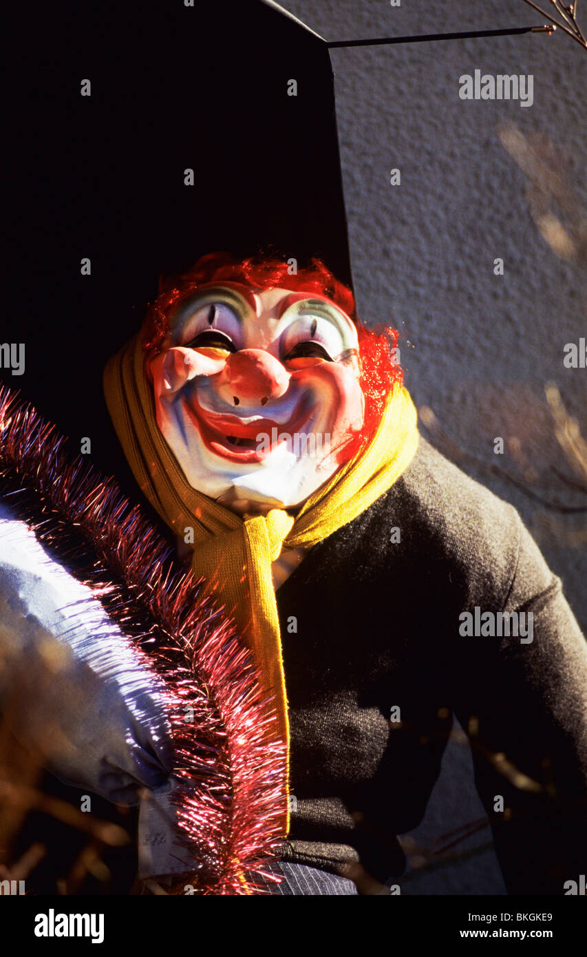 CLOWN DUMMY PORTRAIT AT CARNIVAL TIME BLACK FOREST BADEN-WÜRTTEMBERG ...