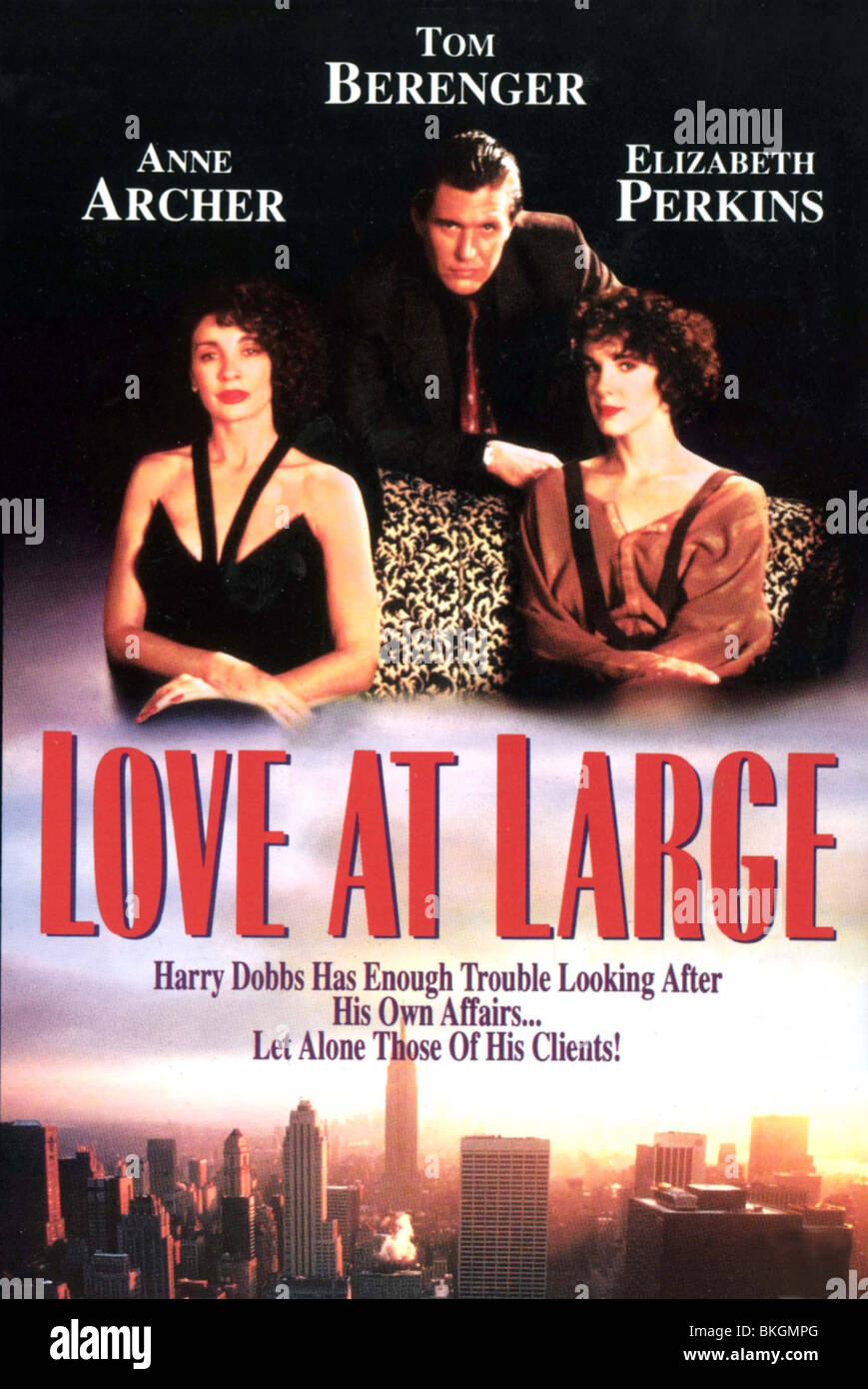 LOVE AT LARGE -1990 POSTER Stock Photo - Alamy