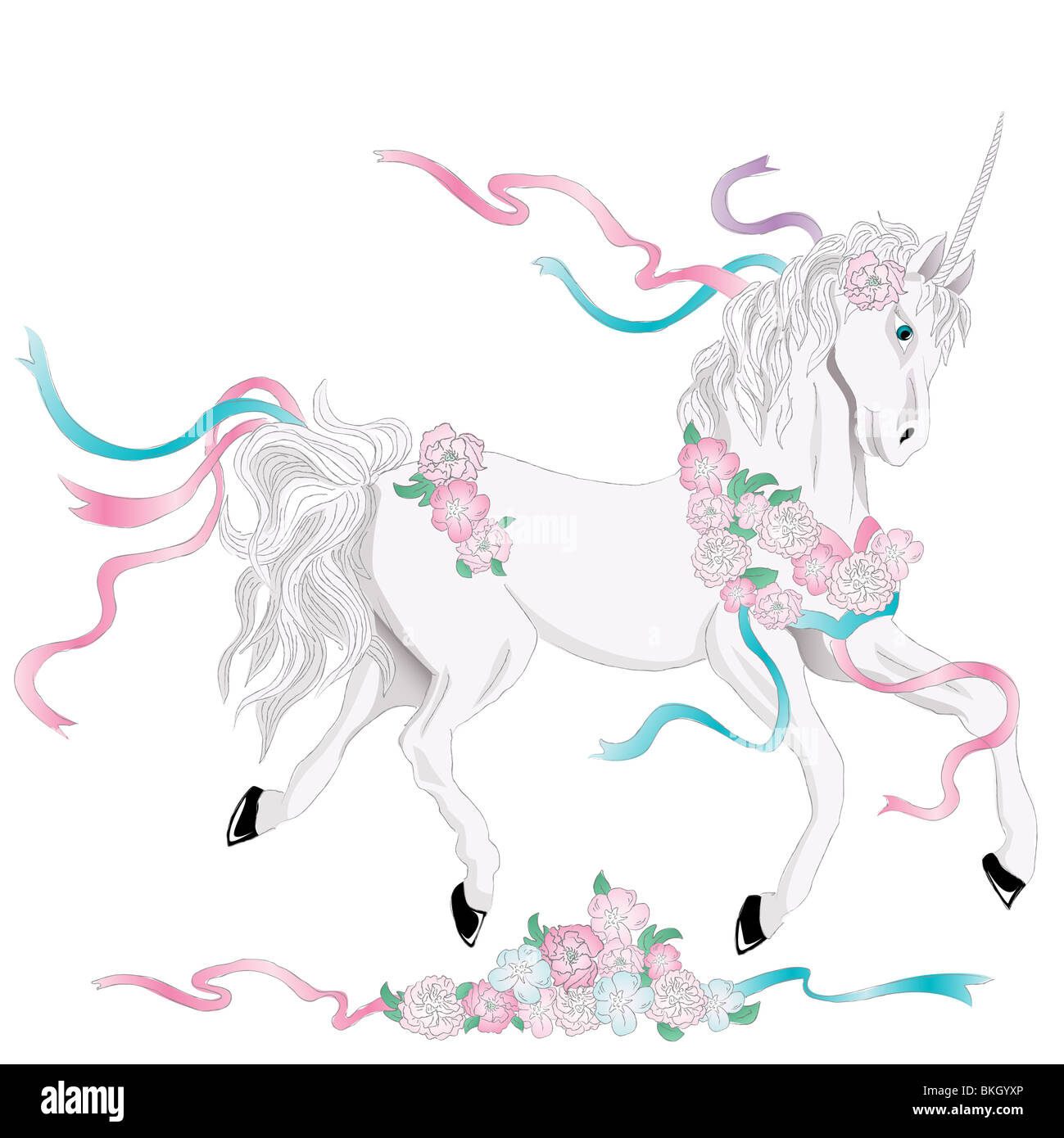 Hand drawn cartoon horse Cut Out Stock Images & Pictures - Alamy