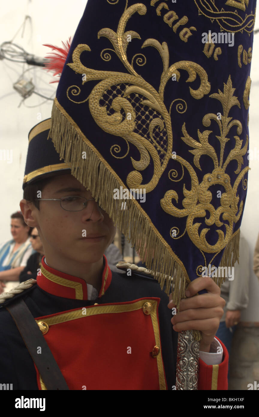 Young man with a flag Stock Photo - Alamy
