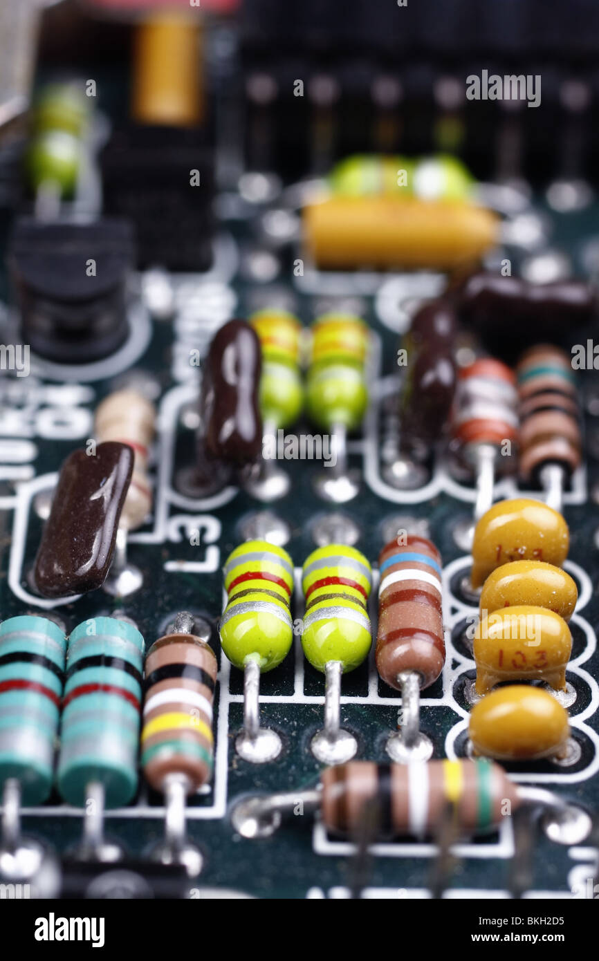 A macro of computer circuit components Stock Photo - Alamy