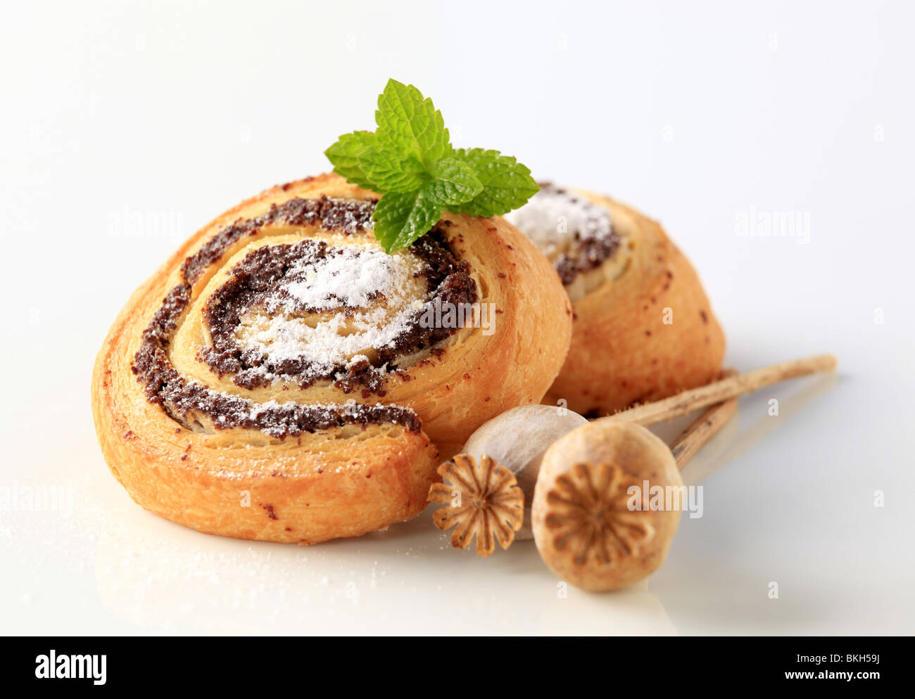 Sweet poppy seed rolls Stock Photo - Alamy