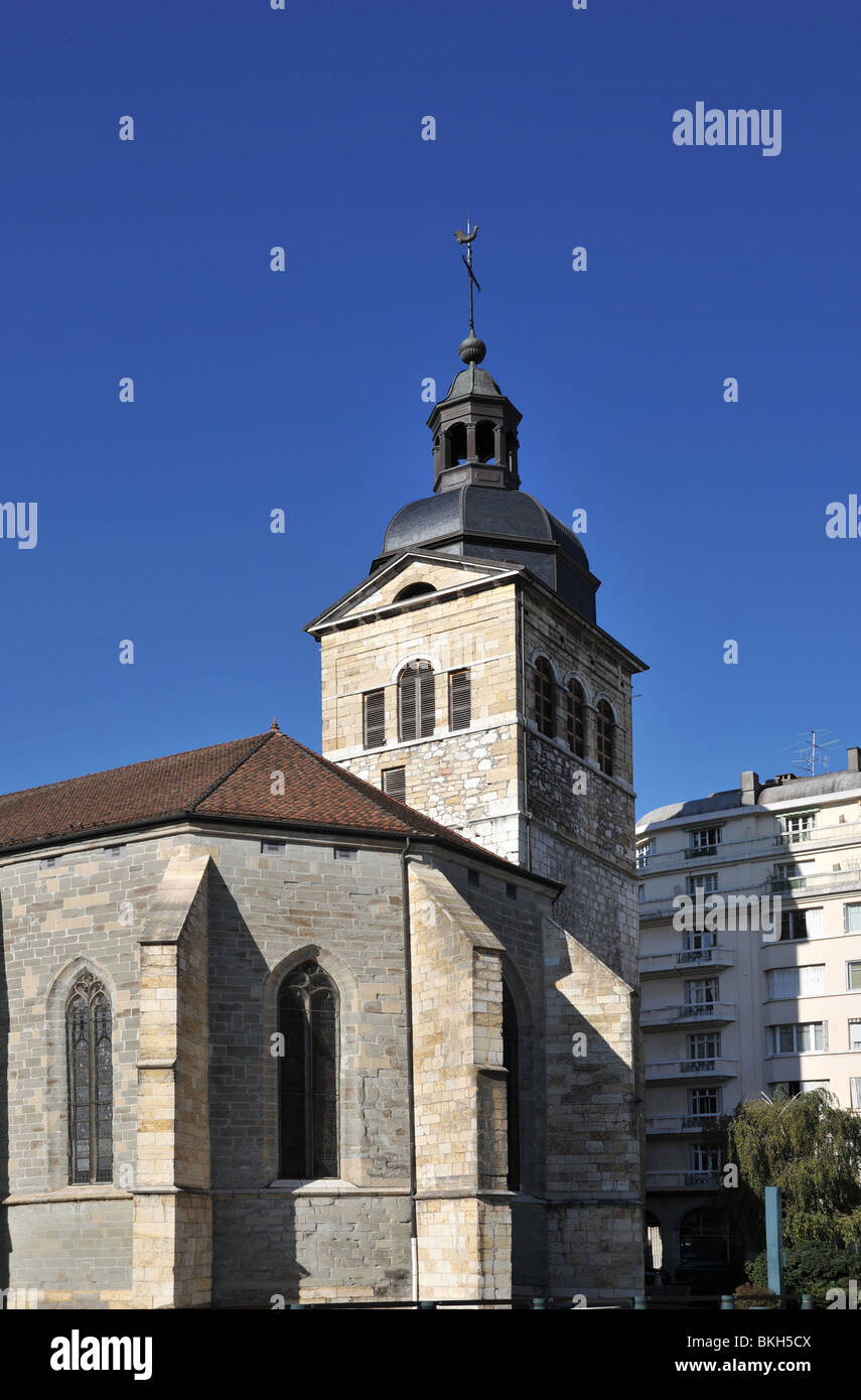 The church in Annecy by the lake Stock Photo - Alamy