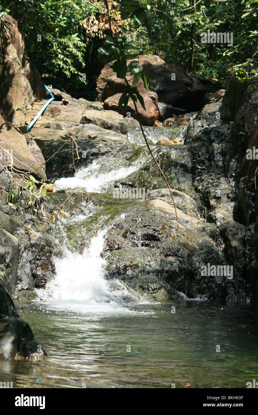 Waterfall in the mountains of Koh Chang, Thailand Stock Photo - Alamy