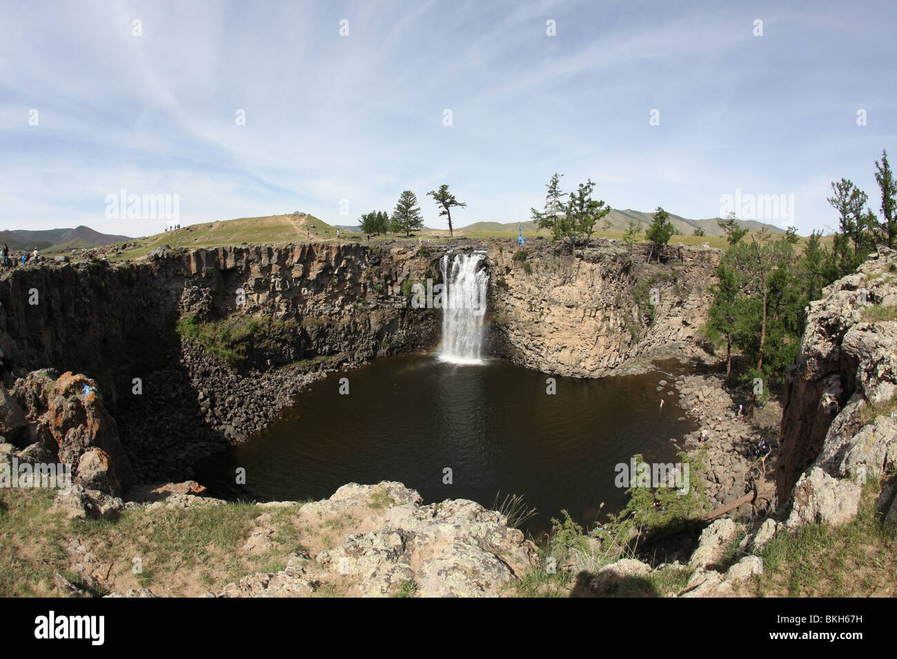 Waterfall in the Gobi desert, Mongolia Stock Photo - Alamy