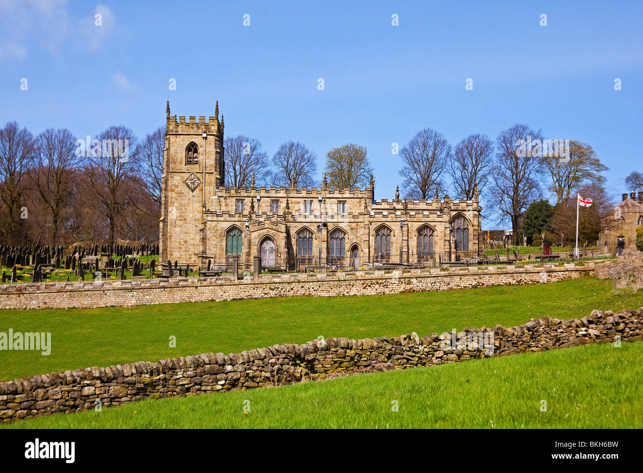 The church of St Nicholas at High Bradfield Stock Photo - Alamy