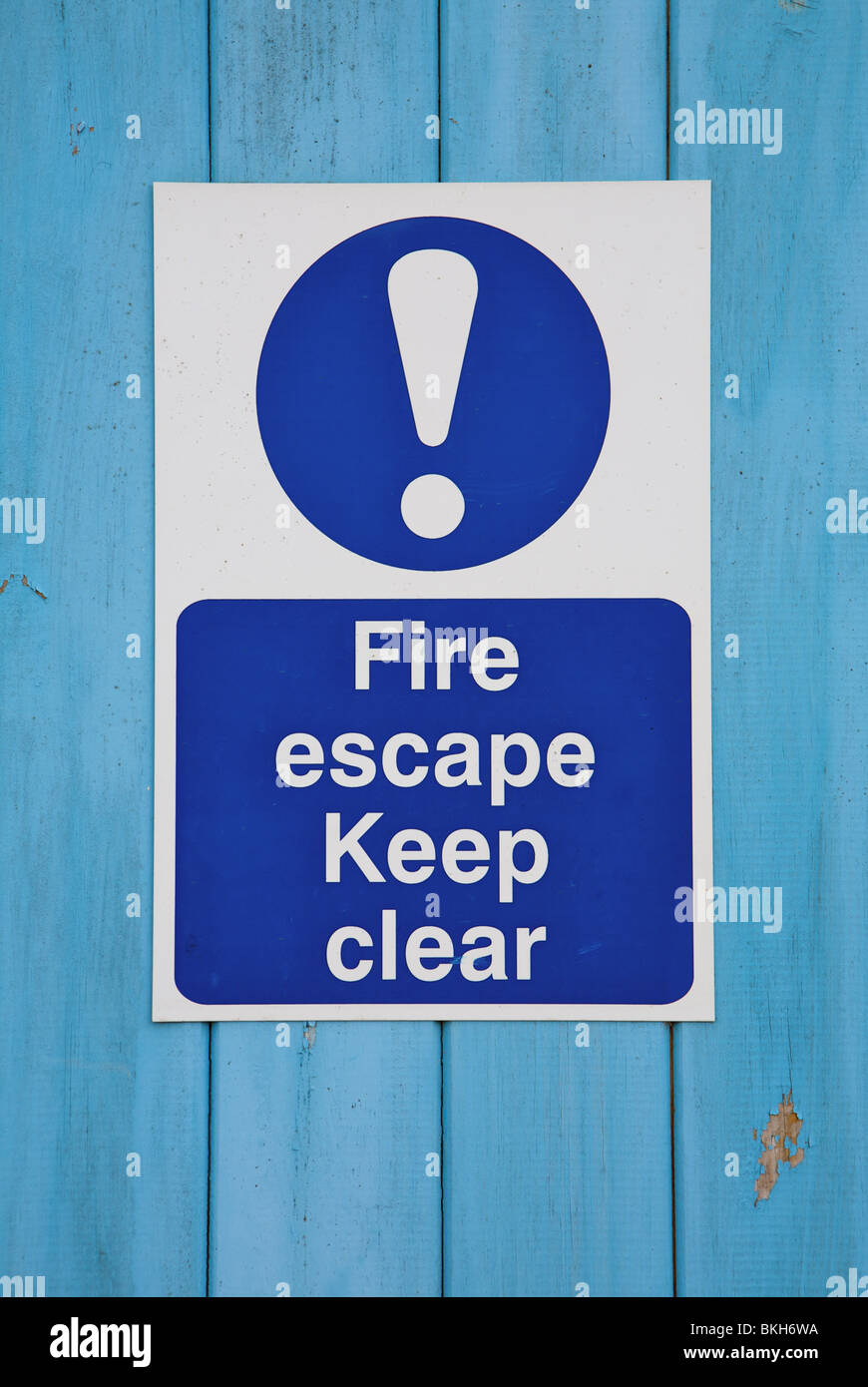 Fire escape sign Stock Photo - Alamy