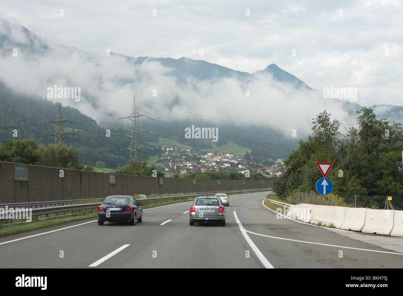 Highway in the alps Stock Photo - Alamy