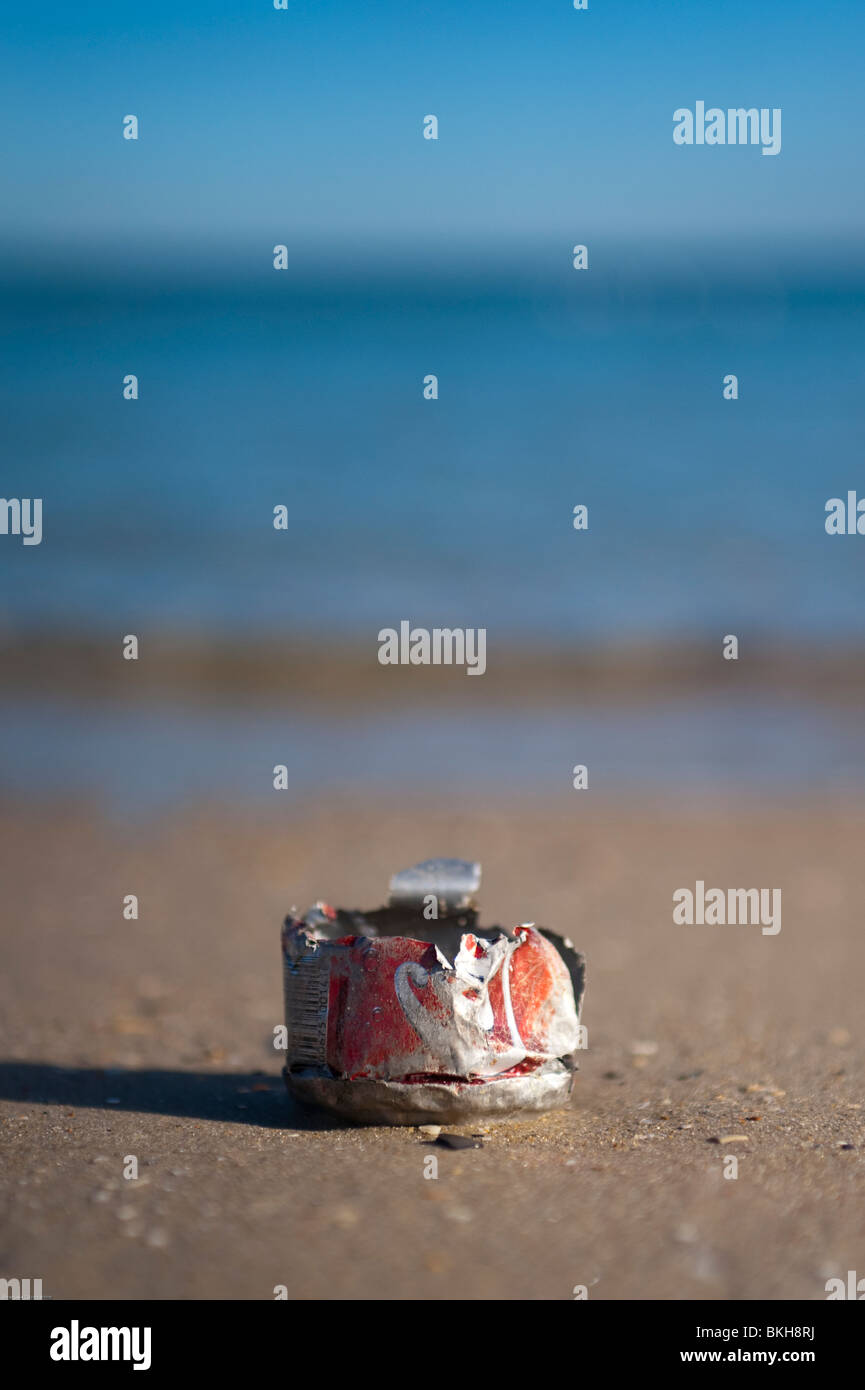 Old Coke can, St. Kilda Beach, Melbourne, Victoria, Australia Stock ...